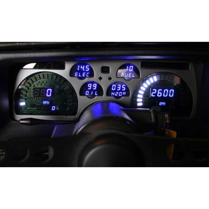 Eckler s Camaro Blue LED Digital Replacement Gauge Cluster 1991 1992 Chevrolet Z28 Rs